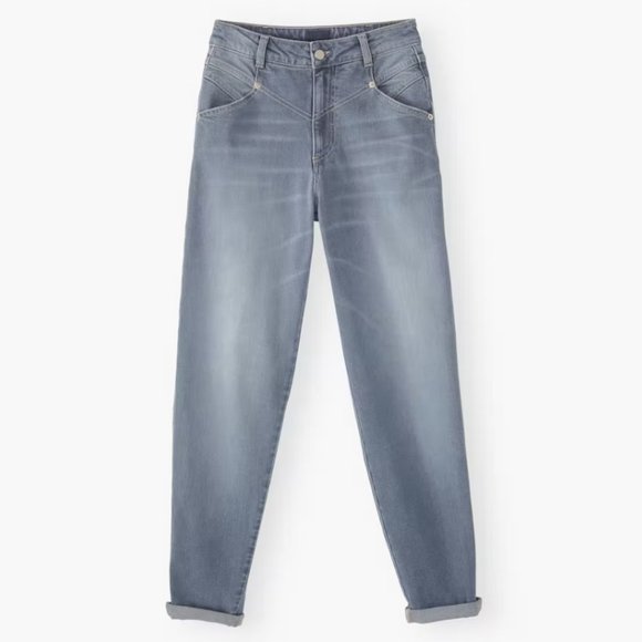Wrap London | Jeans | Wrap London Stretch Denim Tapered Jeans In Grey ...